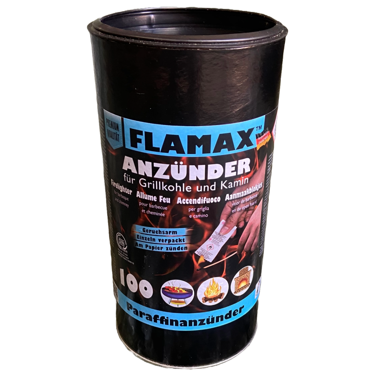 FLAMAX Anzünder für Grillkohle und Kamin, 100 Floretts, 10,47